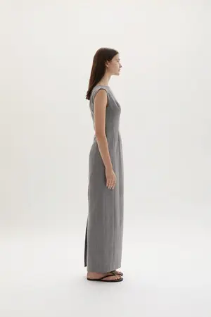 JOAEN Kelli Maxi Dress In Australian Merino - Grey