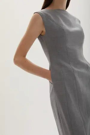 JOAEN Kelli Maxi Dress In Australian Merino - Grey