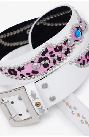 Mnml Vintage Leopard Leather Belt