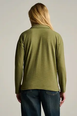 Lisa Todd Pocket Love Cotton T-shirt - Moss