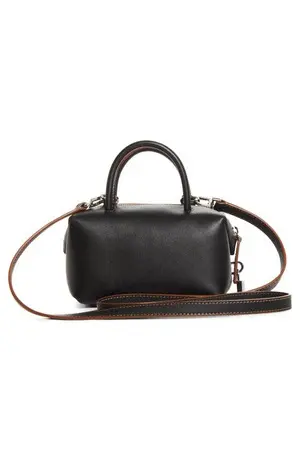 Max Mara Small Boston Leather Top Handle Bag
