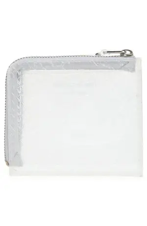 Comme Des Garçons Clear Snakeskin Embossed Zip Around Wallet