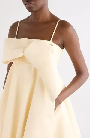Givenchy Bow Sliced Leather Mini Dress
