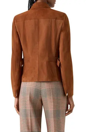 Akris Goatskin Suede Shirt Jacket