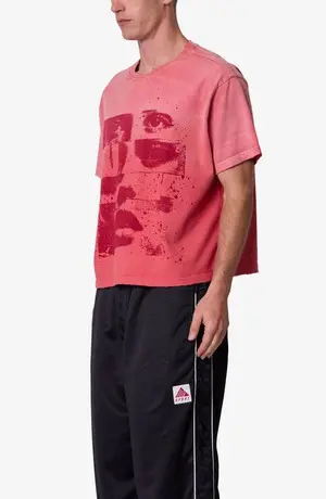 Mnml Face Distressed Graphic T-shirt