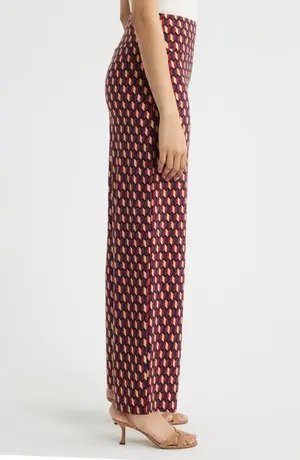 Anne Klein Geo Print Wide Leg Pants