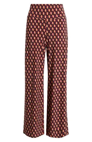 Anne Klein Geo Print Wide Leg Pants
