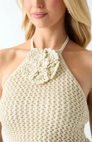 Guess Alicia Crochet Halter Top