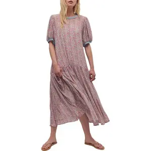 Free People Courtside Crush Floral Maxi Dress - Blush Combo