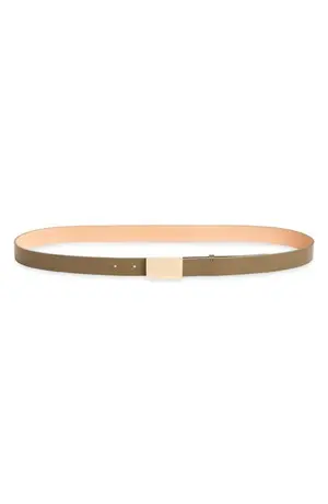Victoria Beckham Leather Belt - Fossil Brown