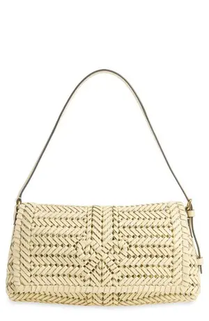 ANYA HINDMARCH Neeson Woven Shoulder Bag - Butter