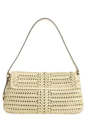 ANYA HINDMARCH Neeson Woven Shoulder Bag - Butter