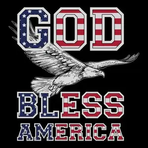LOST GODS God Bless America Short Sleeve Graphic T-shirt