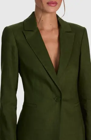 Alice + Olivia Breann Long Fitted Blazer