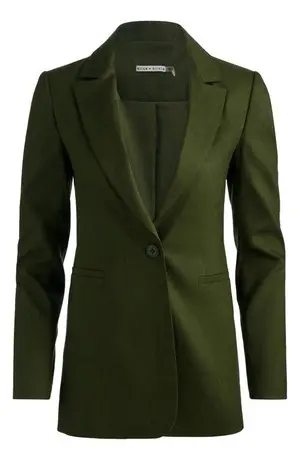 Alice + Olivia Breann Long Fitted Blazer