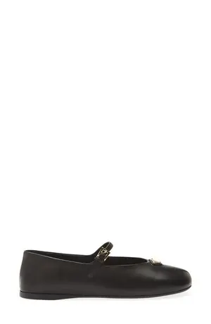 Prada Logo Mary Jane Flat