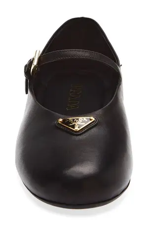 Prada Logo Mary Jane Flat
