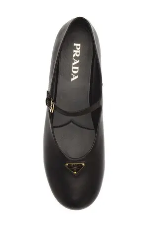 Prada Logo Mary Jane Flat