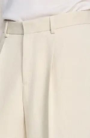 Sandro Wide-leg Cotton Linen Trousers - Ecru