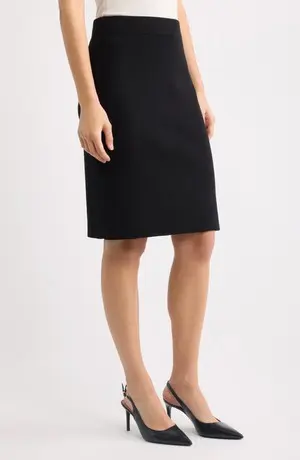 Anne Klein Ribbed Pencil Skirt