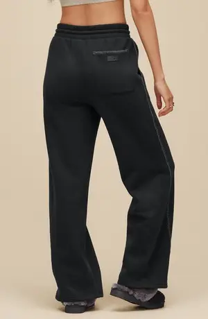 UGG Classic Straight Leg Pants With Drawstring Waist - Black
