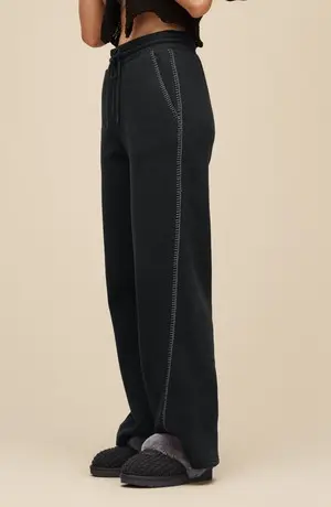 UGG Classic Straight Leg Pants With Drawstring Waist - Black