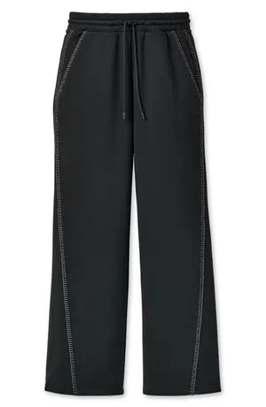 UGG Classic Straight Leg Pants With Drawstring Waist - Black