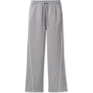 UGG Classic Straight Leg Pants With Drawstring Waist - Grey Heather