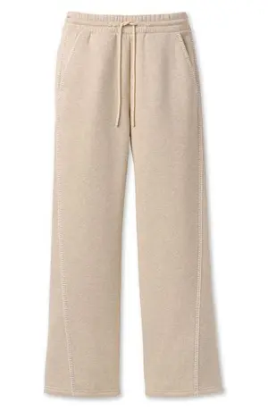 UGG Classic Straight Leg Pants With Drawstring Waist - Sand Heather