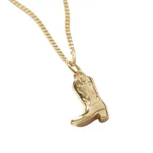 MURU Cowboy Boot Necklace - Gold