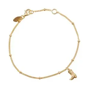 MURU Sterling Cowboy Boot Charm Bracelet - Gold