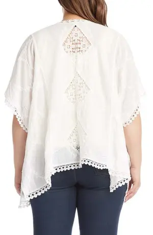 Karen Kane Crochet Detail Wrap