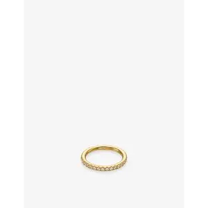 INDIGO LUNE Eterna 18ct Plated Stainless Steel Ring