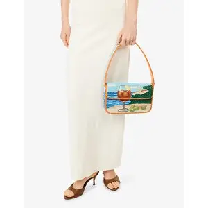 Staud Tommy Beaded Shoulder Bag - Sunset Spritz
