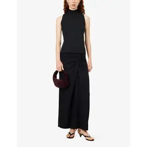 ME+EM High-neck Sleeveless Stretch-jersey Top