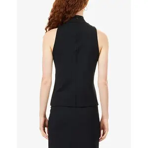 ME+EM High-neck Sleeveless Stretch-jersey Top