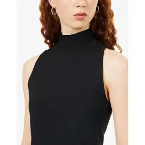 ME+EM High-neck Sleeveless Stretch-jersey Top