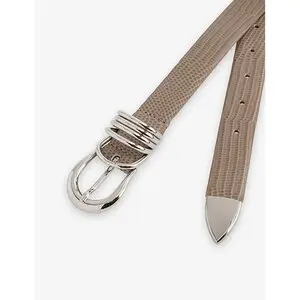 DEHANCHE Déhanche Lizard Embossed Leather Belt