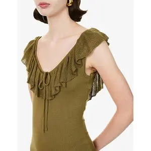 PRETTY LAVISH Sascha Frill Knit Midi Dress