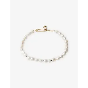 Prada Pearl Gold-plated Metal Necklace - Gold/silver