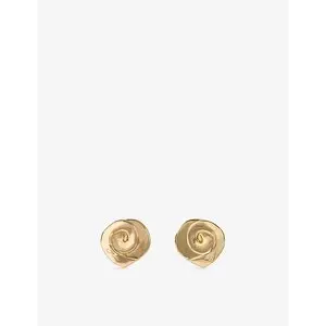 Claudie Pierlot Plated Brass Sculptural Stud Earrings - Gold