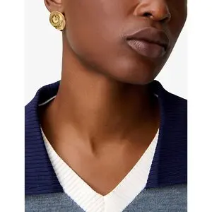 Claudie Pierlot Plated Brass Sculptural Stud Earrings