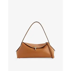 TOTEME T-lock Leather Shoulder Bag - Tan