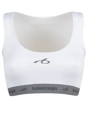 Balenciaga Techwear Bra Top In Technical Fabric - White