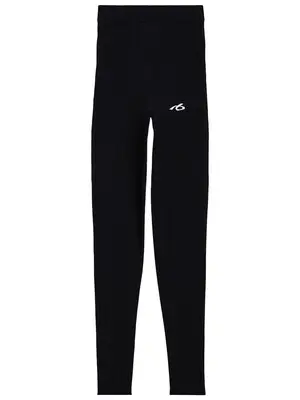 Balenciaga Techwear Leggings In Sporty Viscose Knit - Black