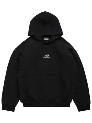 Balenciaga Hoodie Bodies Medium Fit In Dry Fleece - Black