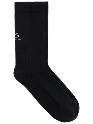 Balenciaga Technical Knit Crew Socks - Black