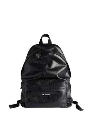 Balenciaga Arena Leather Explorer Backpack - Black