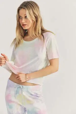 LoveShackFancy Calix Cotton Tee - Multi Tie Dye