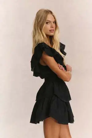 LoveShackFancy Gwen Heritage Mini Dress - Multi Tie Dye